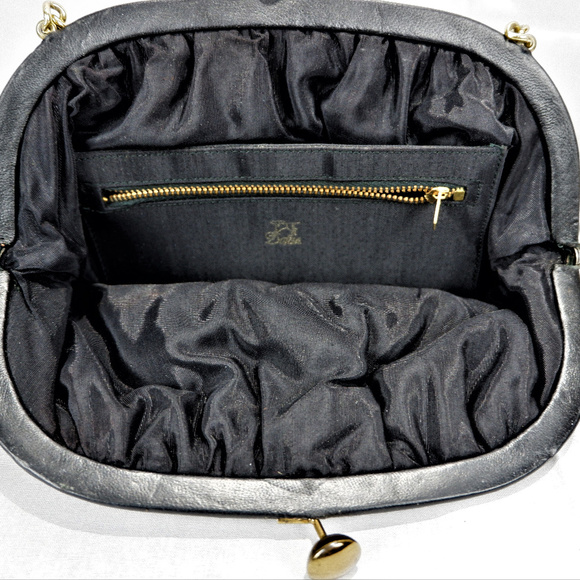 DOFAN | Bags | Vintage French Black Leather Dofan Leather Handbag ...